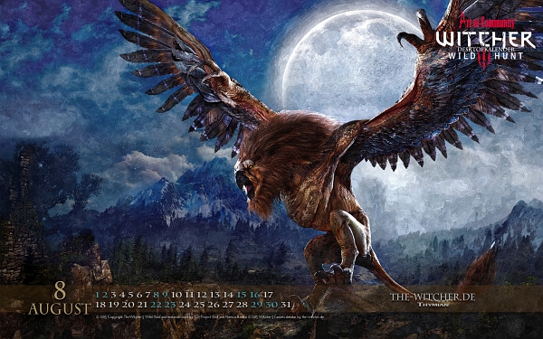 Unser The Witcher 3 Desktopkalender